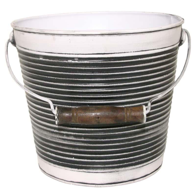 Robert Allen 9 in. H X 10 in. W Metal Planter Charcoal - Ace Hardware