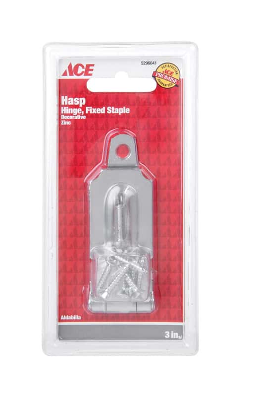 Ace Zinc 3 in. L Fixed Staple Hinge Hasp - Ace Hardware