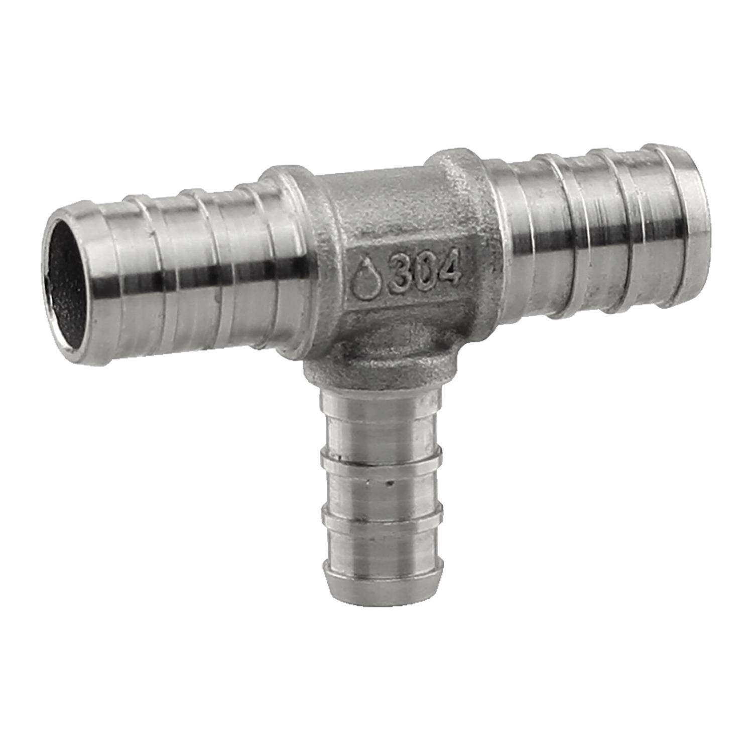 Boshart Industries 1/2 in. PEX X 1/2 in. D PEX Stainless Steel Tee ...