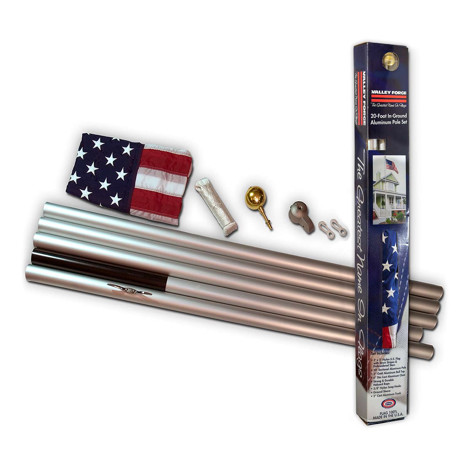 Valley Forge American Flag Kit 36 in. H X 60 in. W - Ace Hardware