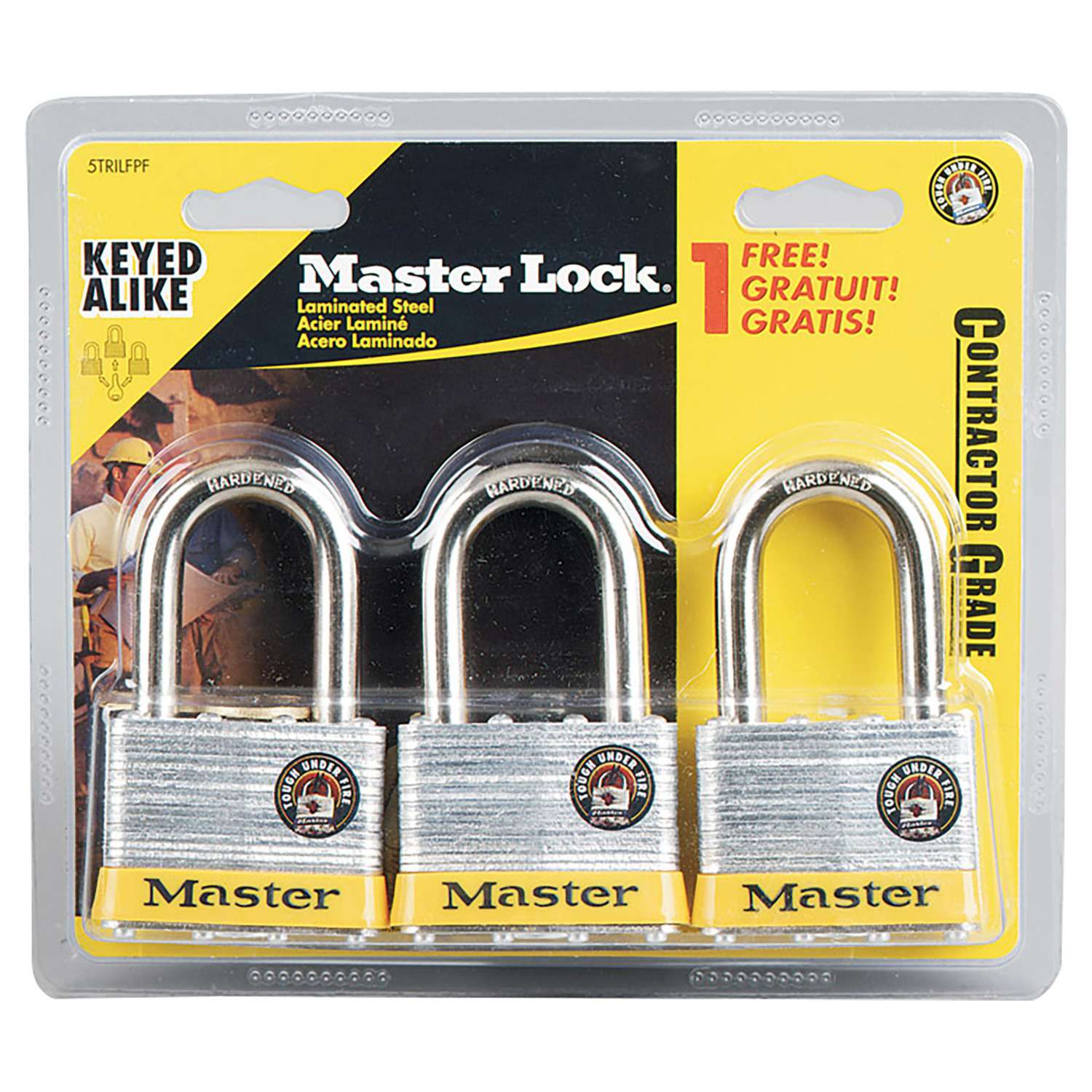 Master Lock 2 in. W Laminated Steel Double Locking Padlock Keyed Alike ...