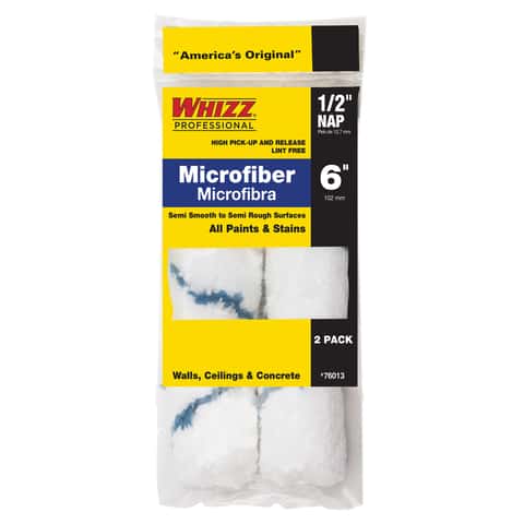 Whizz Xtrasorb Microfiber 6 in. W X 1/2 in. Mini Paint Roller Cover 2 ...