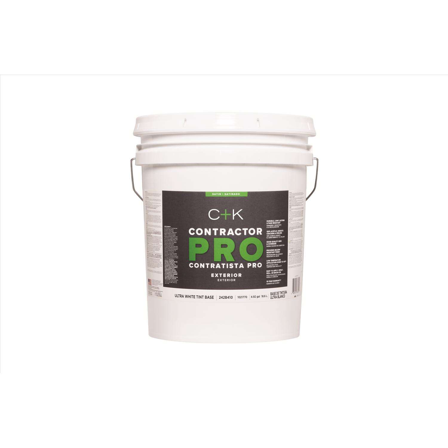 Ace Contractor Pro Satin Tint Base Ultra White Base Paint Exterior 5 ...