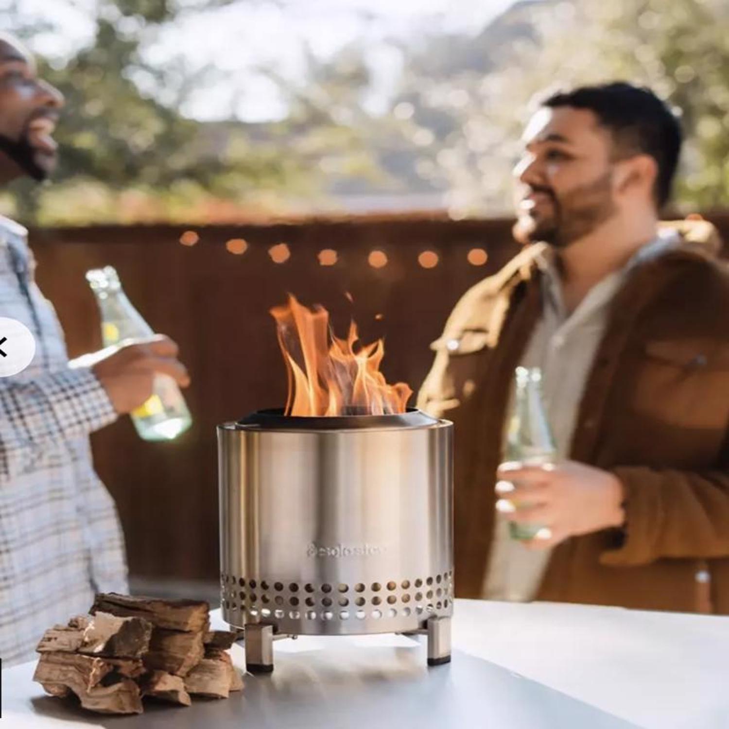 Solo Stove Mesa XL 7 in. W Stainless Steel Round Multi-Fuel Fire Pit ...