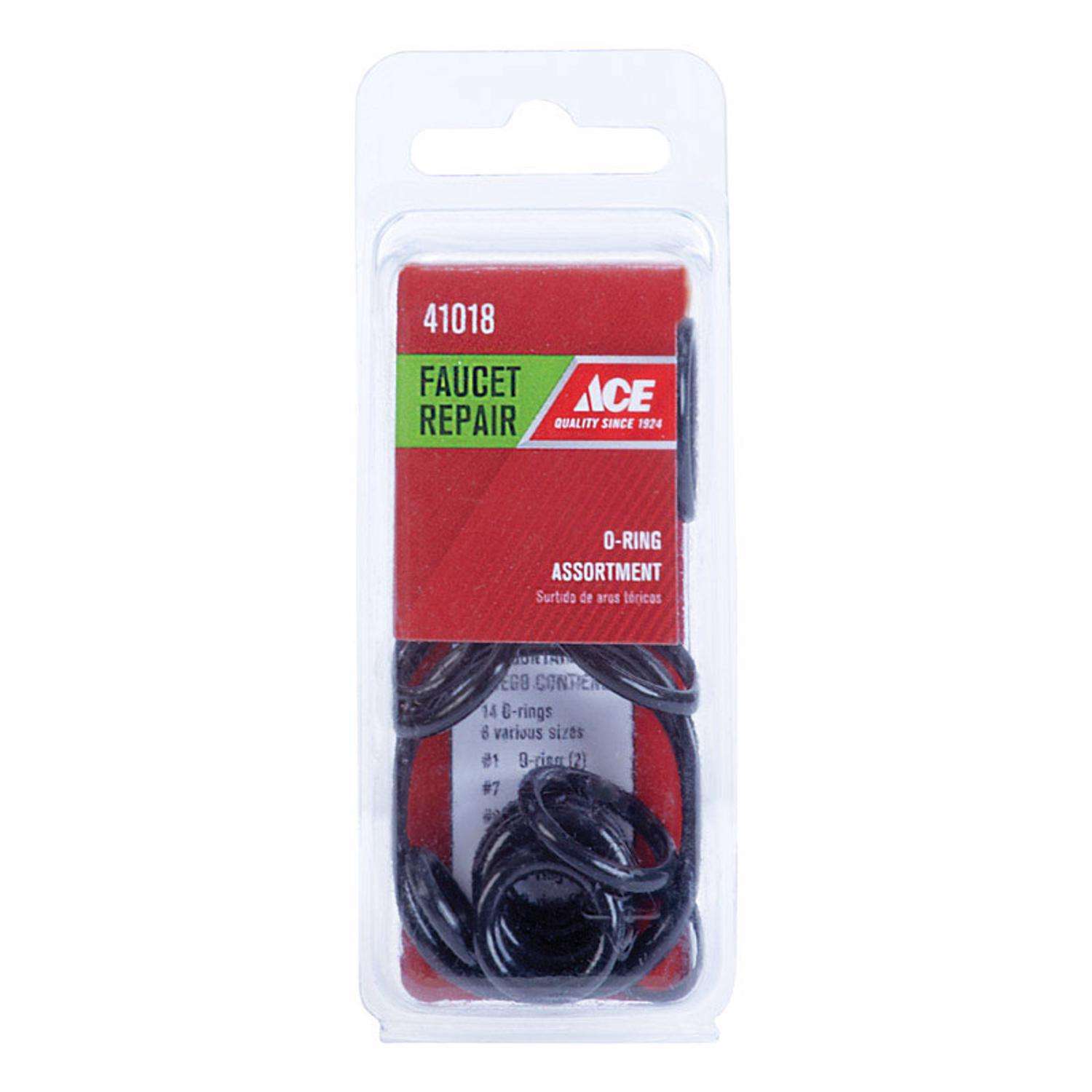 Ace 0.00 in. D Rubber O-Ring Assortment 14 pk - Ace Hardware