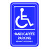Hillman English Blue Handicap Sign 18 in. H X 12 in. W - Ace Hardware