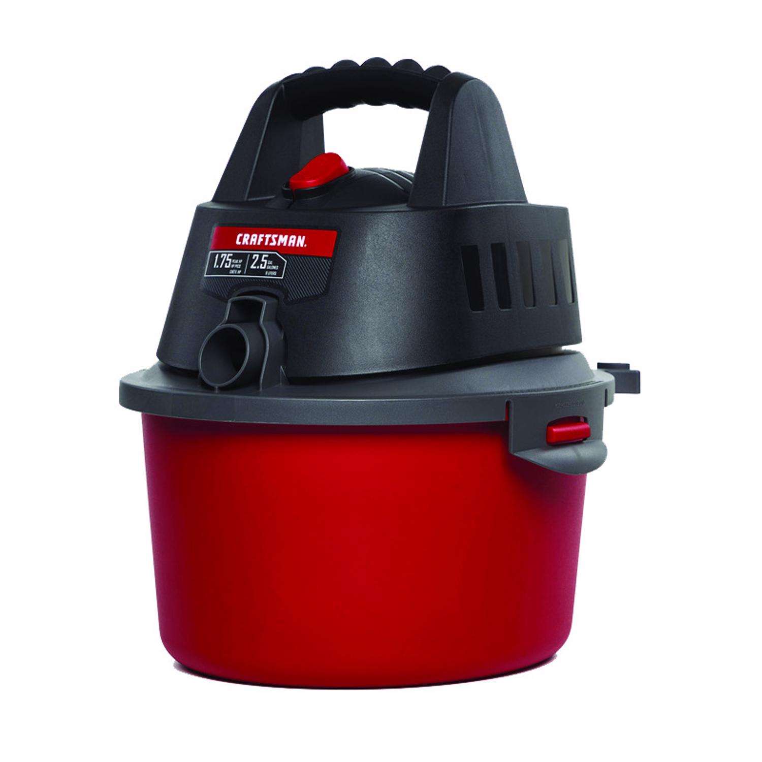 Craftsman 2.5 gal Corded Wet/Dry Vacuum Tool Only 3 amps 120 V 1.75 HP ...