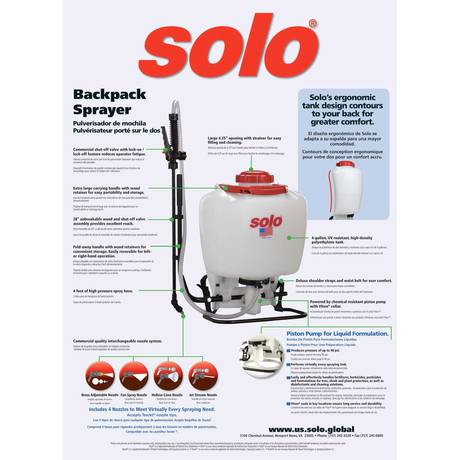 Solo Adjustable Spray Tip Backpack Sprayer 4 gal. - Ace Hardware