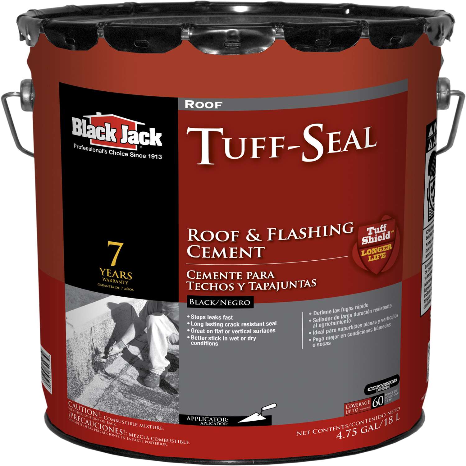 APOC Tuff-Seal Gloss Black Asphalt Roof & Flashing Cement 5 gal - Ace ...