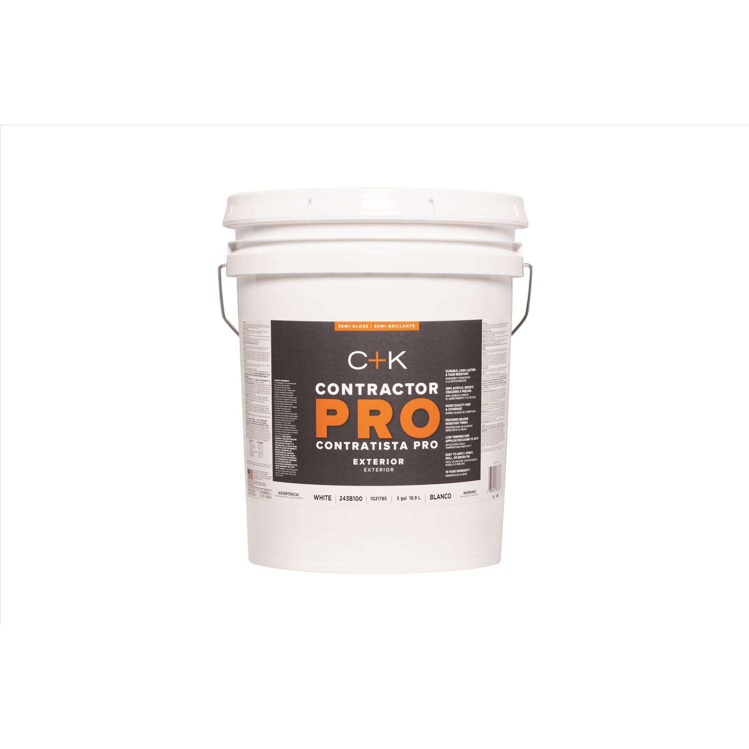 Ace Contractor Pro Semi-Gloss White Paint Exterior 5 gal - Ace Hardware