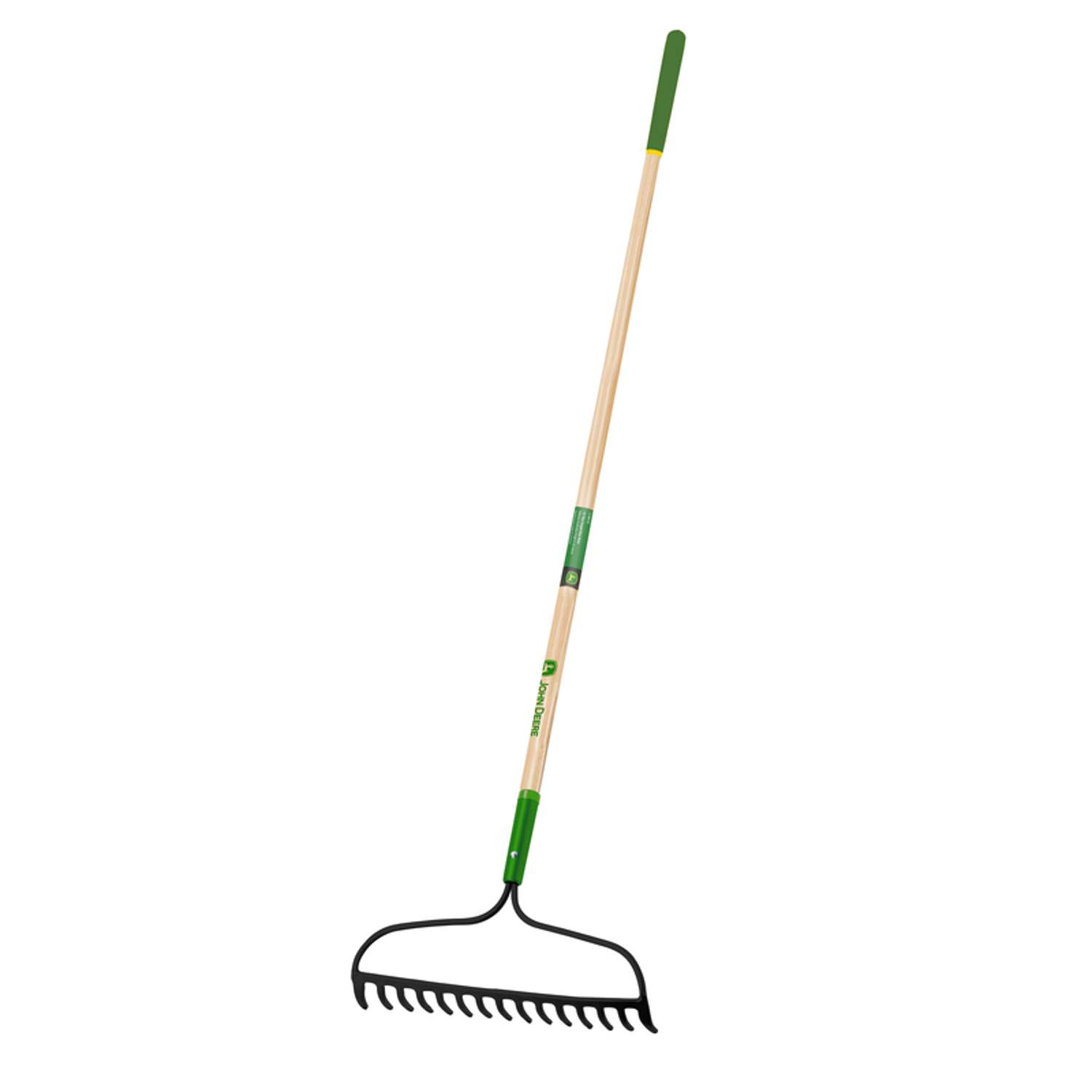 John Deere 66 in. 15 Tine Steel Bow Rake Wood Handle - Ace Hardware