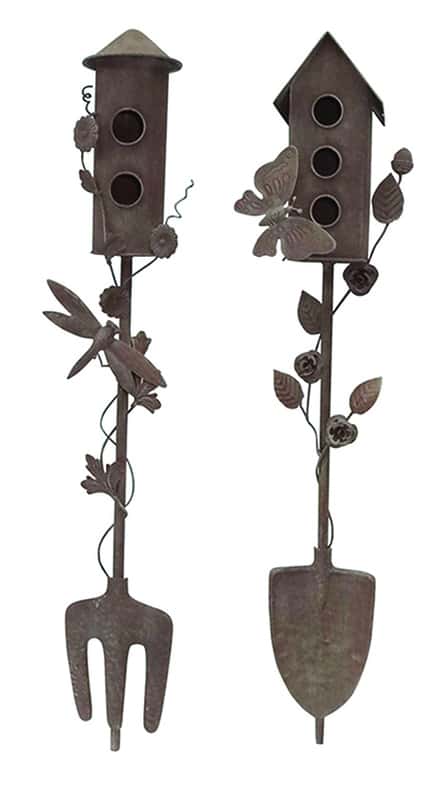 Alpine Brown Metal 36 in. H Bird House Outdoor Garden Stake - Ace Hardware