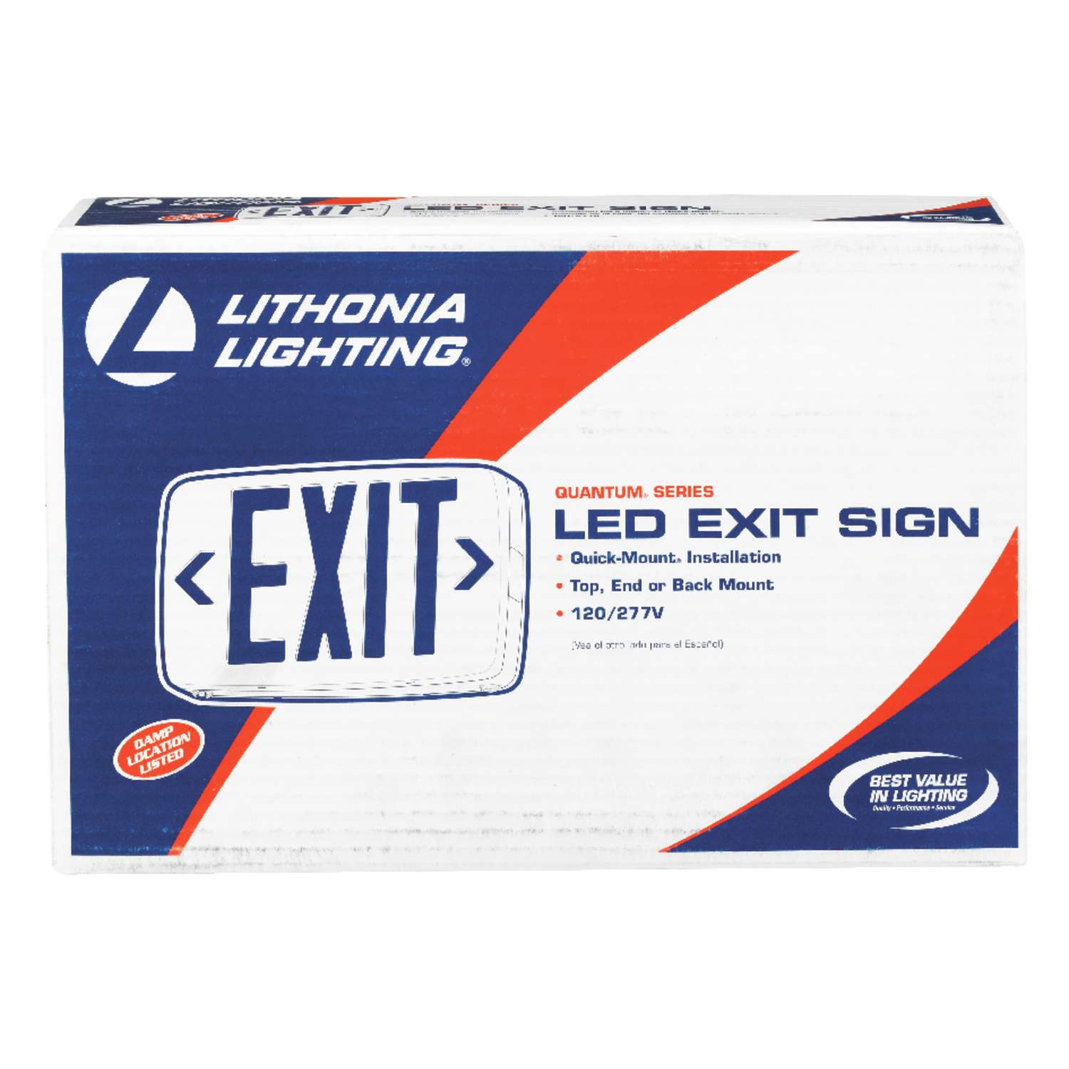 Lithonia Lighting Thermoplastic Indoor LED Lighted Exit Sign - Ace Hardware