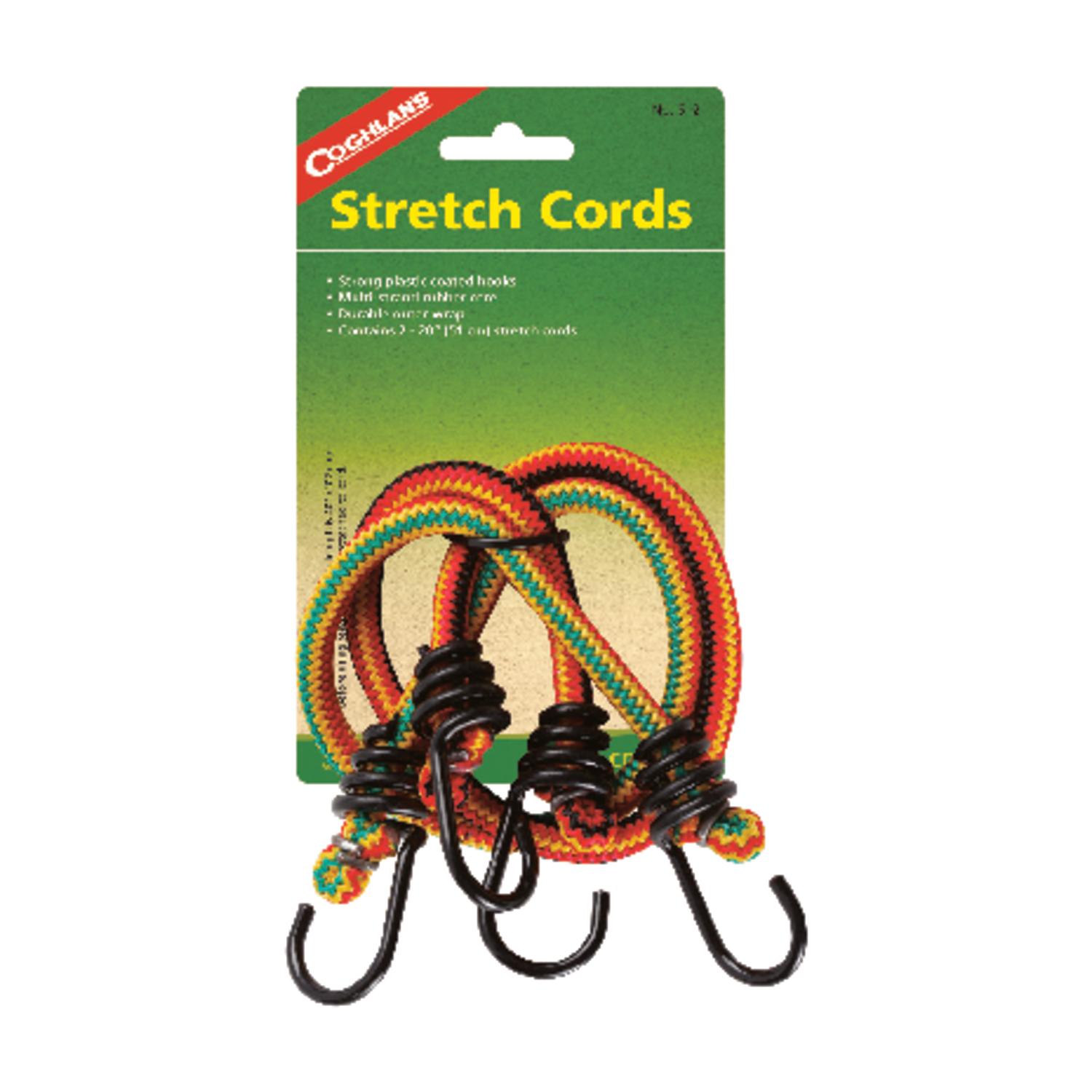 Coghlan s Multicolored Bungee Stretch Cord 20 in. L X 0.315 in. 99 lb 2 pk Mfr 512 Ace Hardware