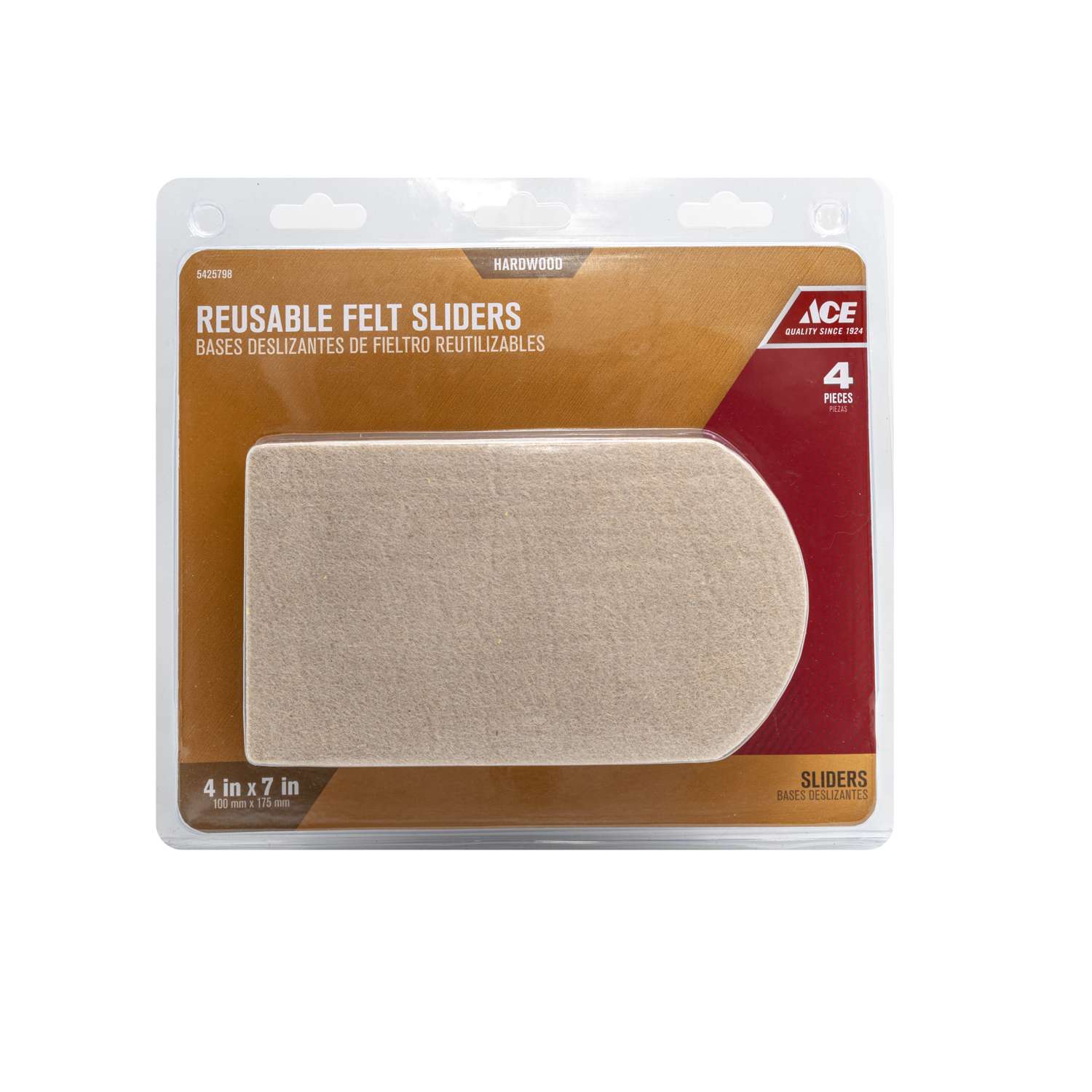 Ace Brown Assorted in. Push-On Felt Sliders 4 pk - Ace Hardware