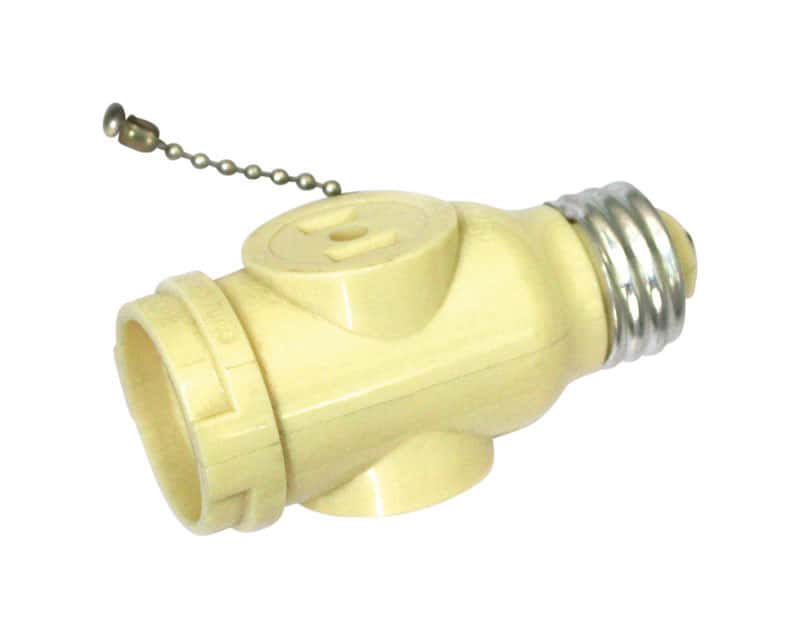 Ace Medium Base Pull Chain Socket w/Outlet 1 pk - Ace Hardware