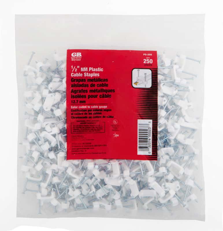 Gardner Bender 1/2 in. W Plastic Insulated Cable Staple 250 pk - Ace ...