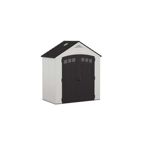 Suncast 7 ft. x 4 ft. Resin Standard Modern Storage Shed with Floor Kit ...