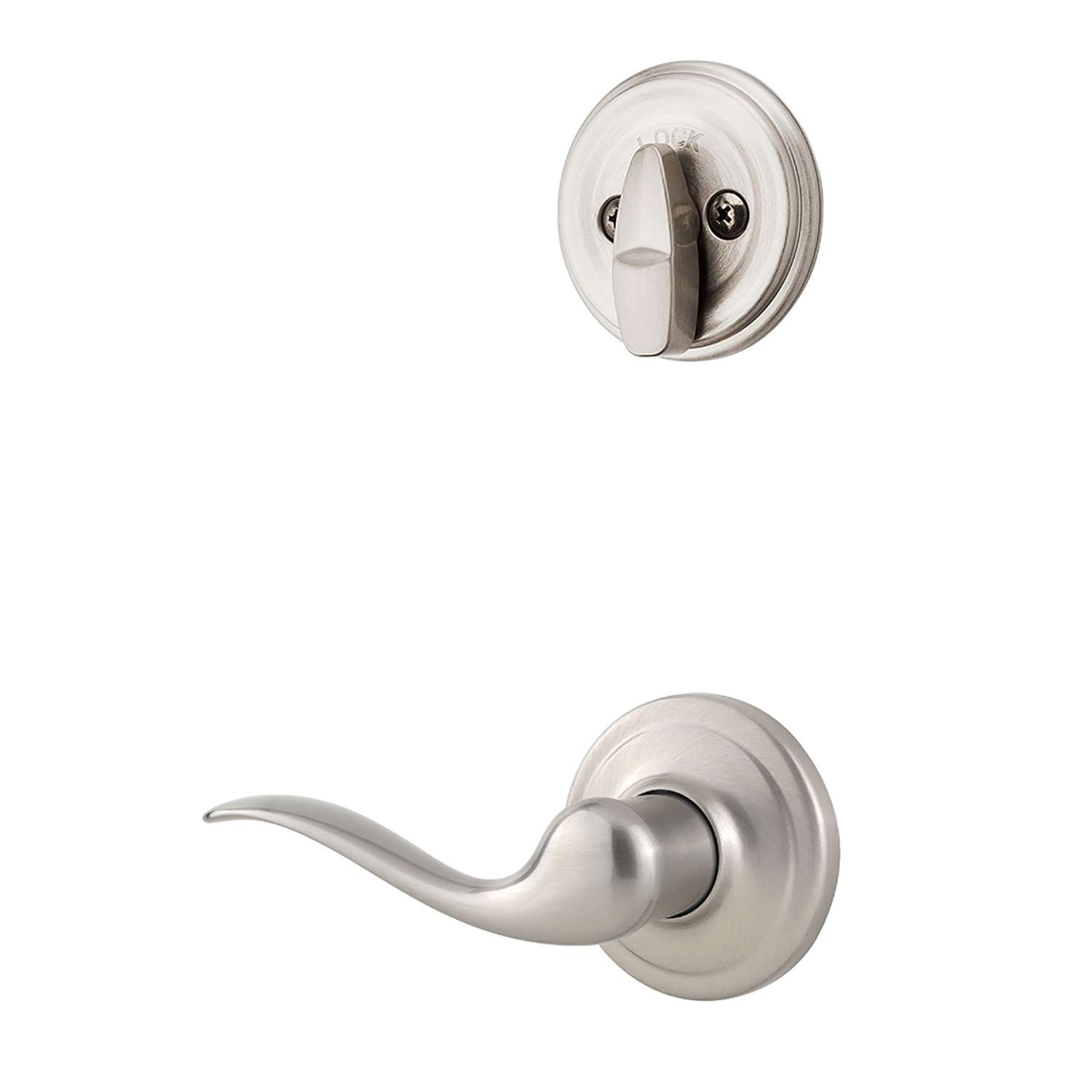 Kwikset Signature Tustin Lever Satin Nickel Inside Trim Handleset 1-3/4 ...