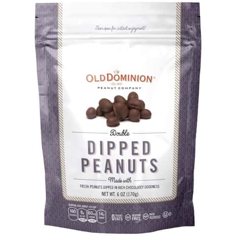 Hammond's Candies Old Dominion Chocolate Dipped Peanuts 6 oz Bagged ...