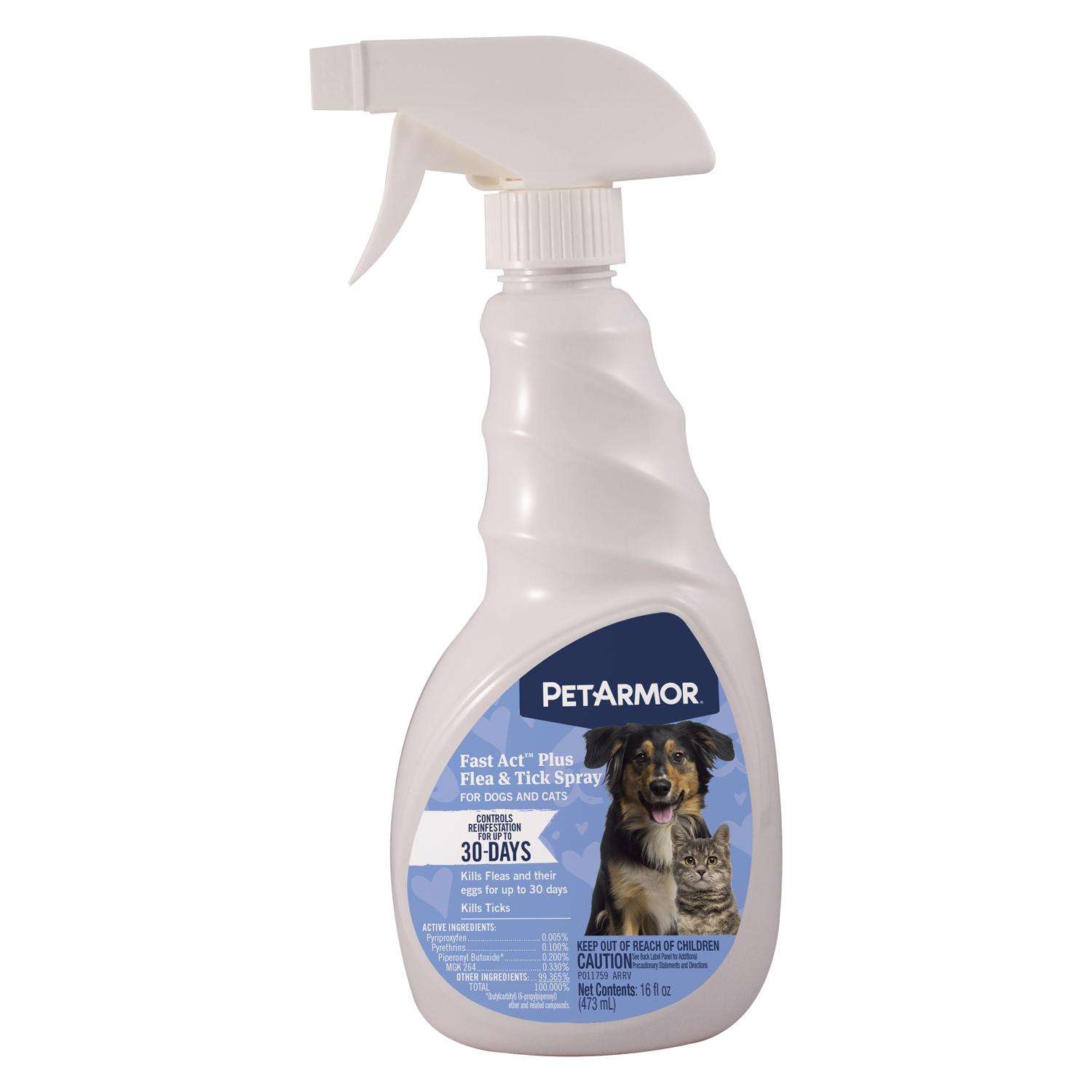 PetArmor Fastact Liquid Cat and Dog Flea and Tick Spray Pyriproxyfen ...