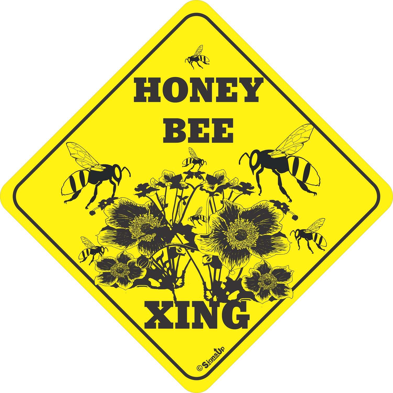 Signs Up English Yellow Crossing Sign 11 in. H X 11 in. W - Ace Hardware