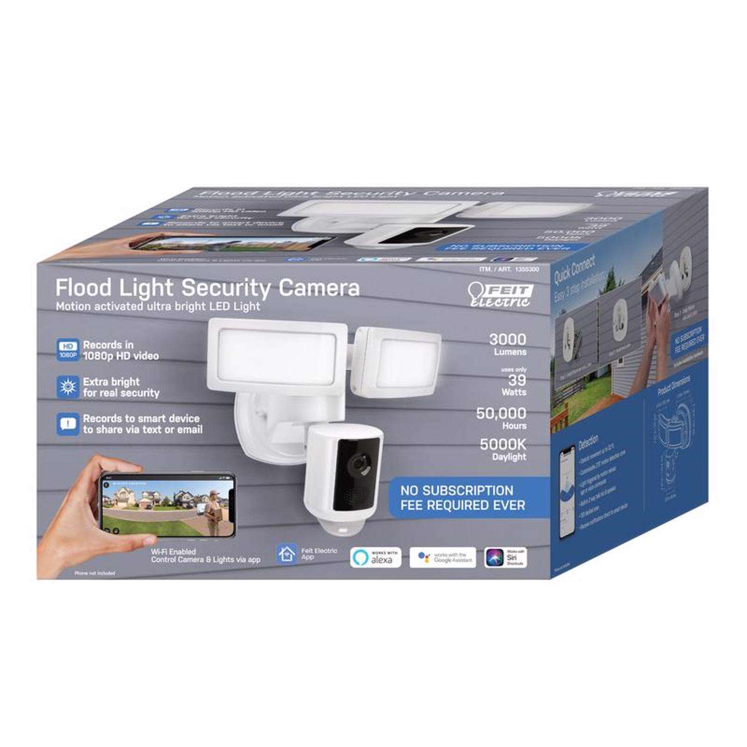 Feit SMART Motion-Sensing Hardwired LED White Security Floodlight - Ace ...