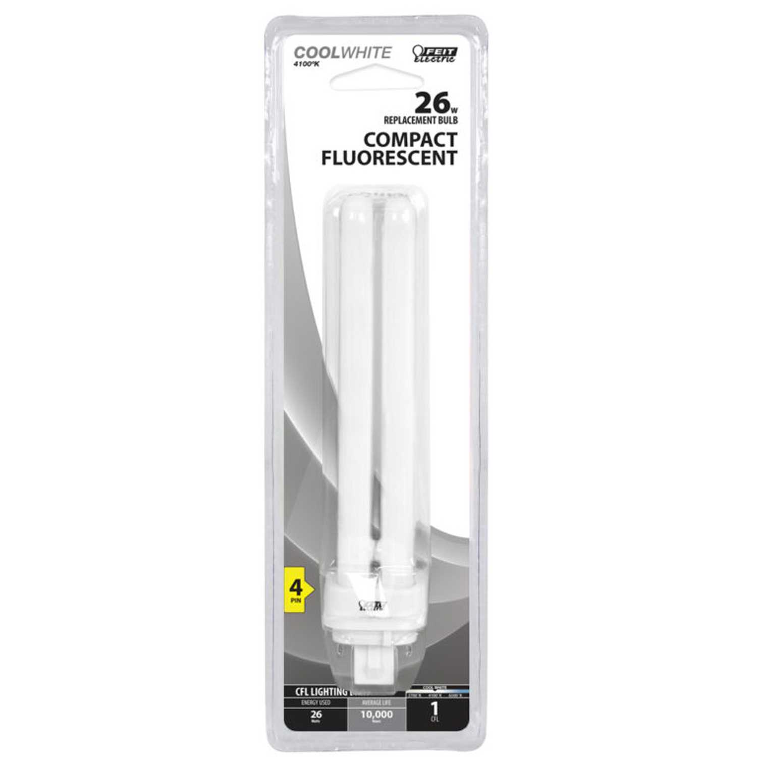 FEIT Electric 26 watts PL 6.75 in. L CFL Bulb Cool White Compact 4100 K ...