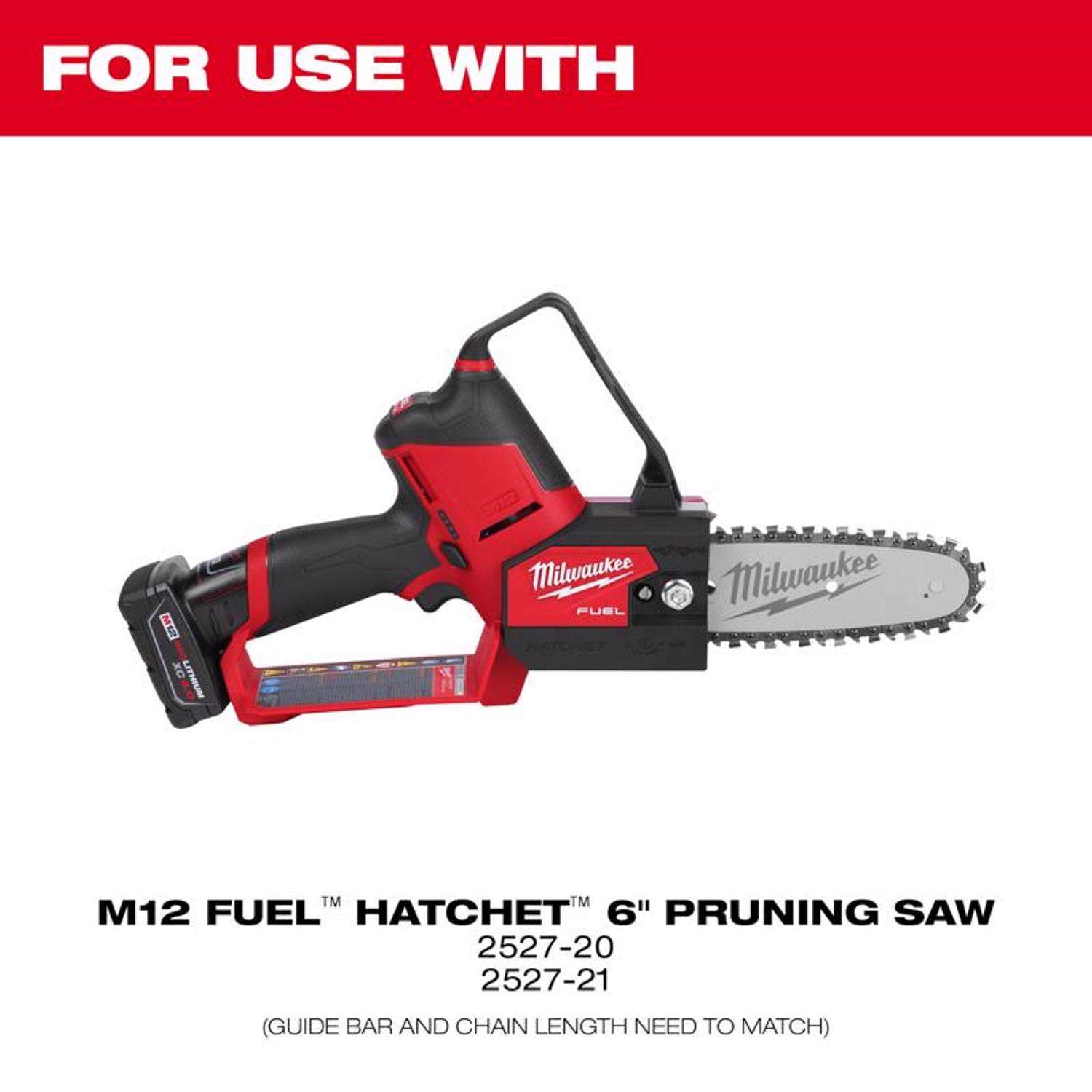 Milwaukee chainsaw bar replacement store