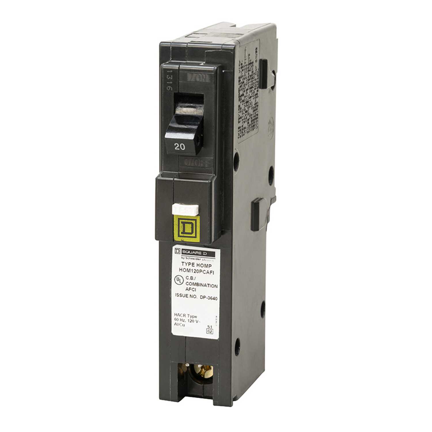 Square D HomeLine 20 amps Arc Fault Single Pole Circuit Breaker - Ace ...