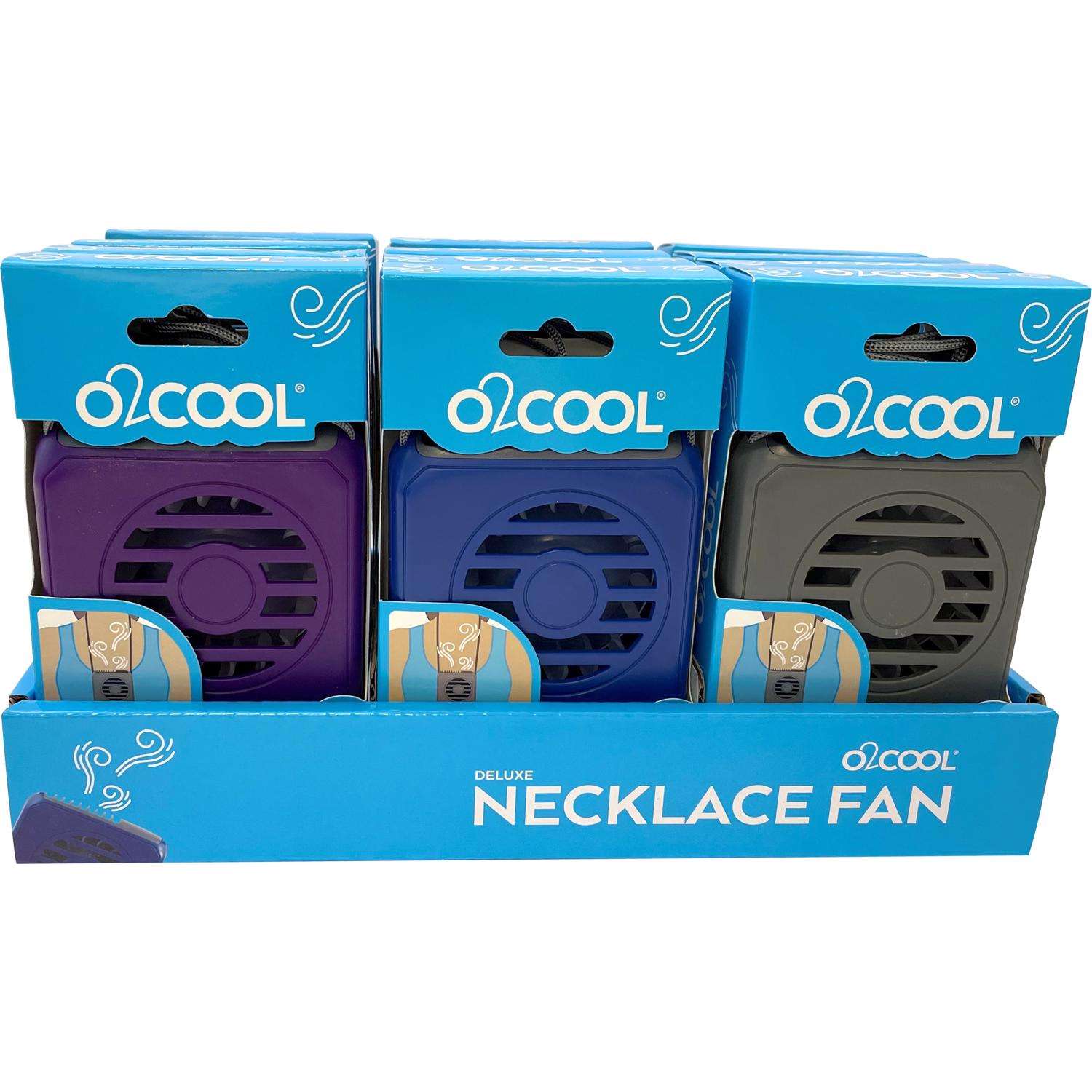 O2Cool Deluxe Necklace 6.69 in. H X 2.5 in. D 1 speed Personal Fan ...