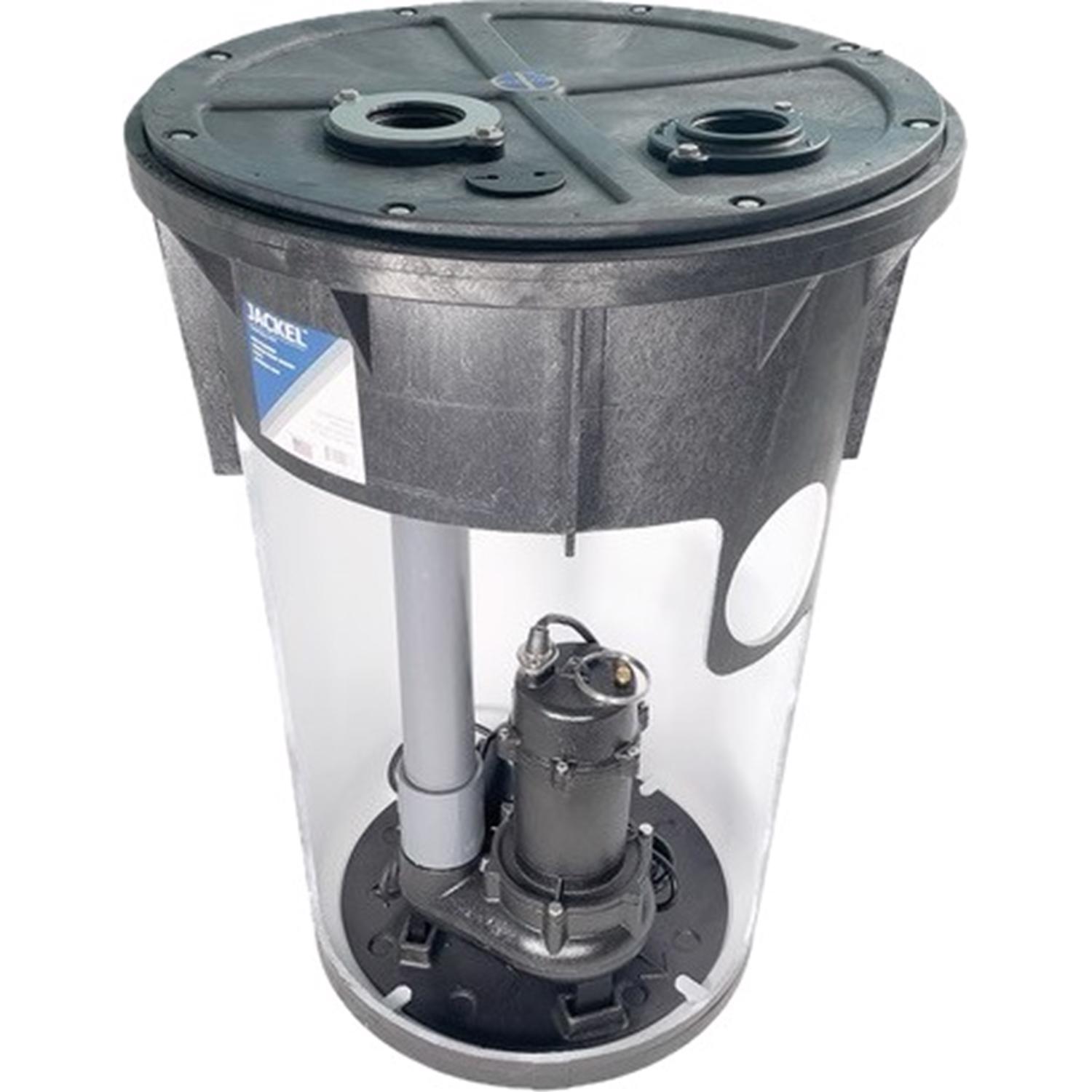 Jackel 1/2 HP 6420 gph Cast Iron Tethered Float Switch Sewage System ...