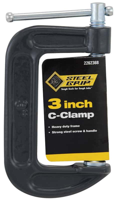 Steel Grip 3 in. Adjustable C-Clamp 1 pc. - Ace Hardware