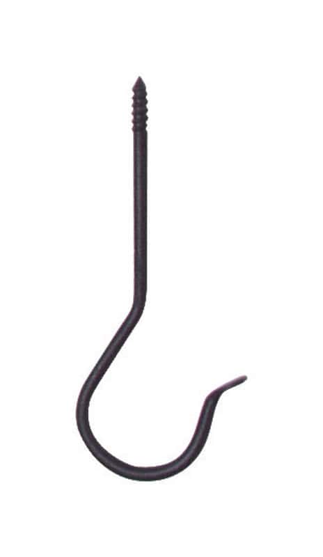 Panacea Black Wrought Iron 6 in. H Threaded J-Hook Plant Hook - Ace Hardware