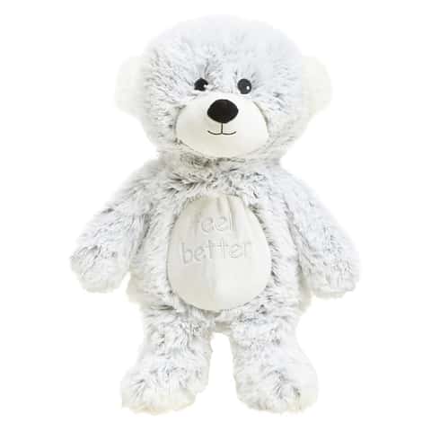 Warmies Feel Better Bear Stuffed Animal Plush White - Ace Hardware