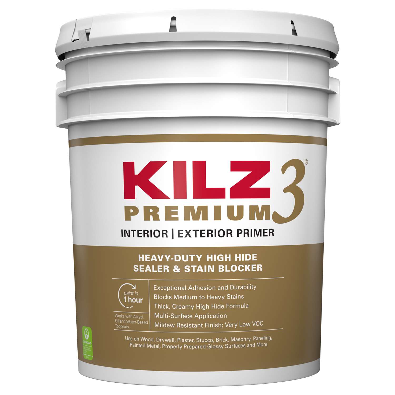KILZ Premium White Flat Water-Based Stain Blocking Primer 5 gal - Ace ...