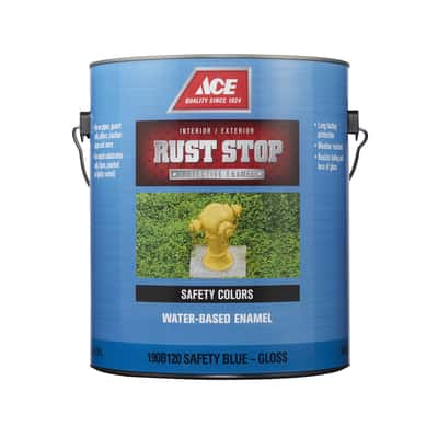 Ace Rust Stop Indoor / Outdoor Gloss Safety Blue Acrylic Enamel Rust ...
