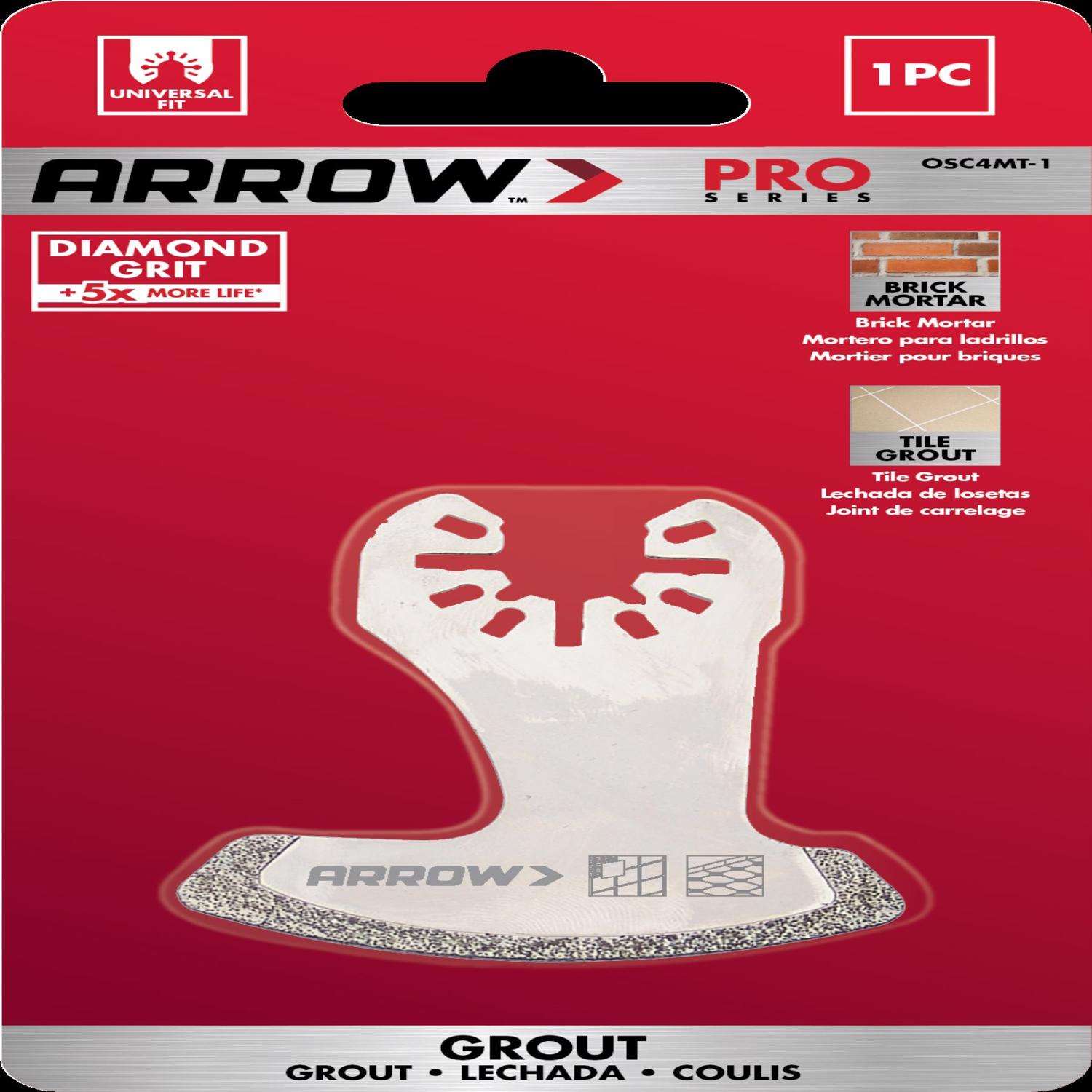 Arrow Pro 2-1/4 in. High Carbon Steel Semi-Circle Diamond Grit Segment ...