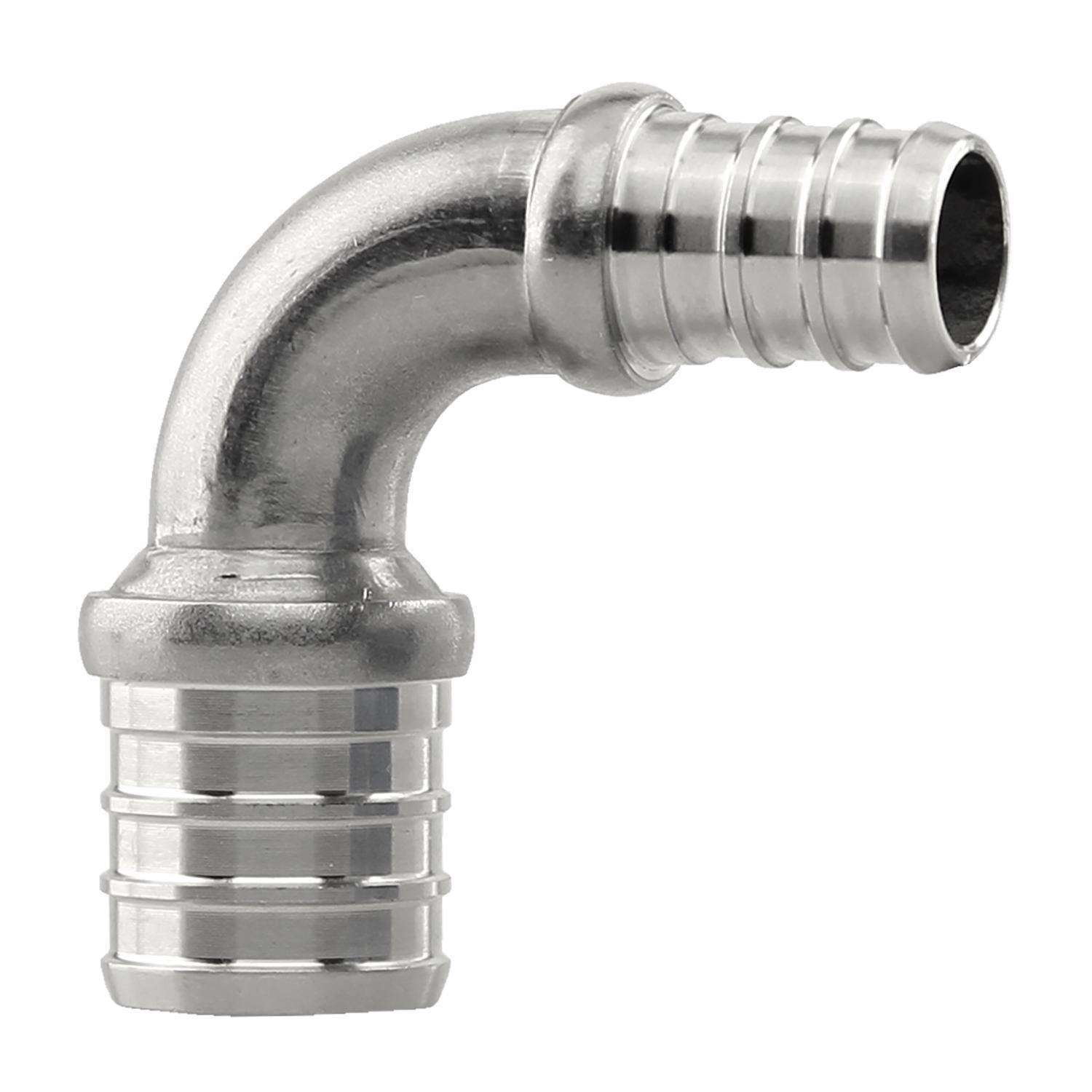 Boshart Industries 3/4 in. PEX X 1/2 in. D PEX Stainless Steel 90 Degree Elbow Mfr# PE-PS-E0705 ...