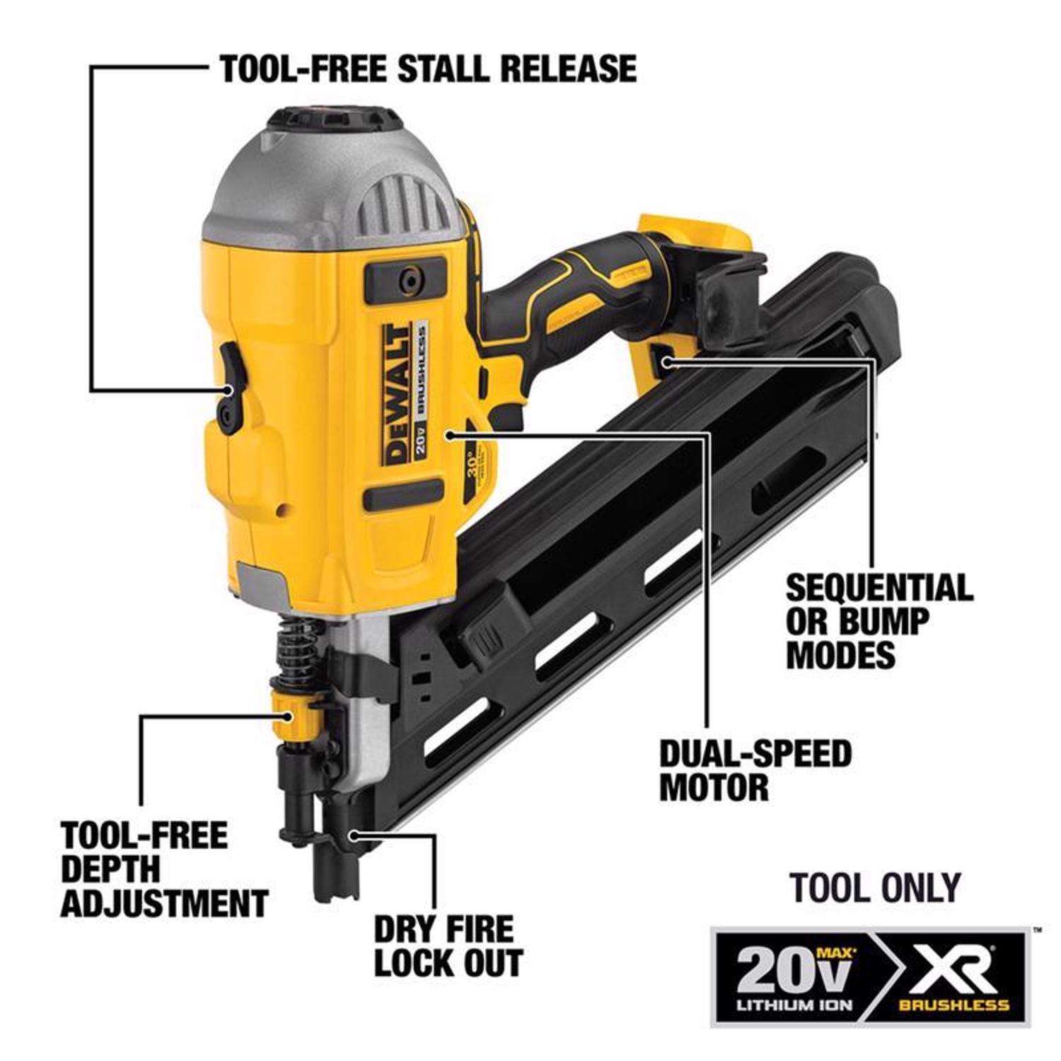DeWalt 20V MAX Cordless 30 deg Framing Nailer Tool Only 20 V Mfr DCN692B Ace Hardware