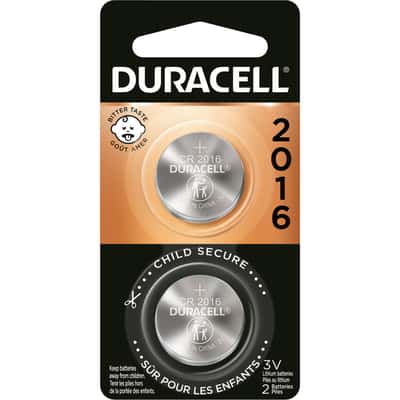 Duracell Lithium DL2016/CR2016 3 V Security and Electronic Battery 2 pk ...