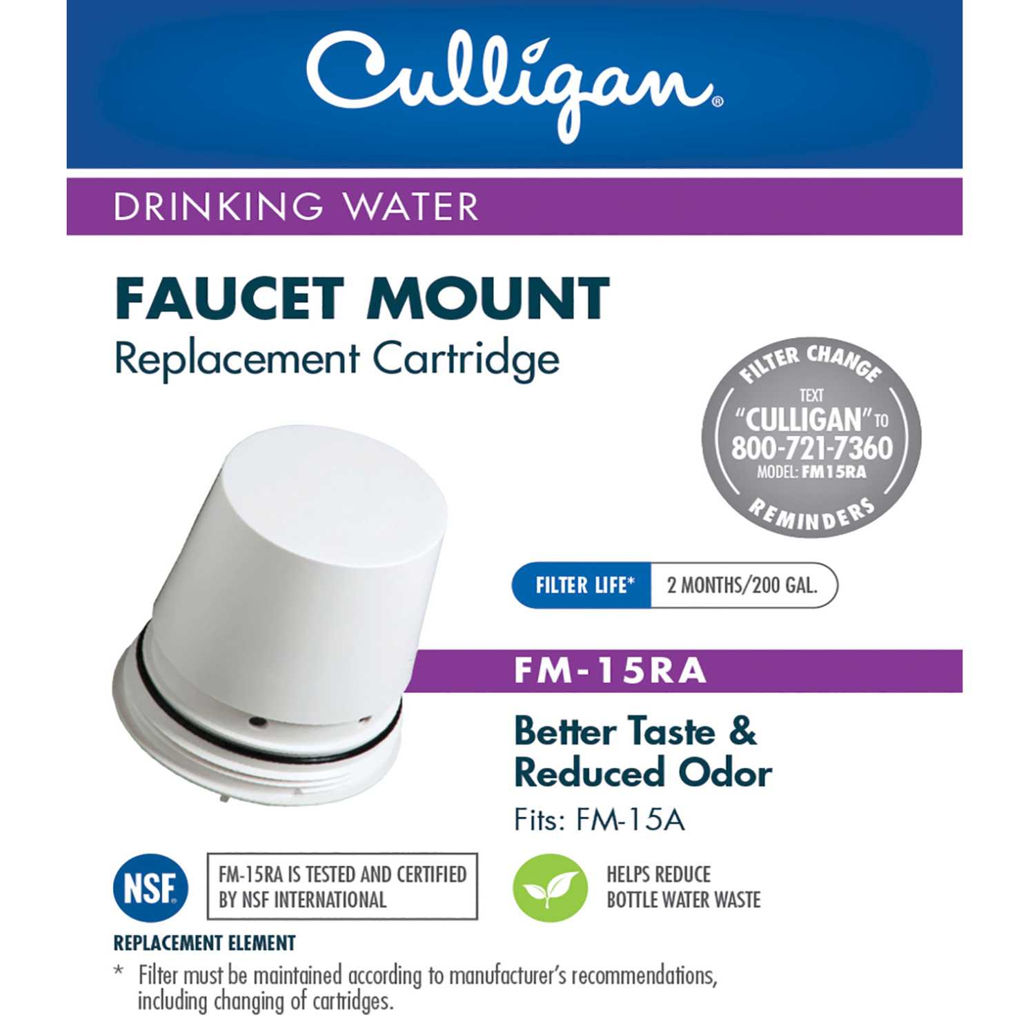 Culligan Clear Promise Replacement Water Filter For Faucet Mount 200 ...