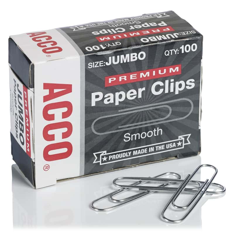 Acco Jumbo Paper Clips 100 pk - Ace Hardware