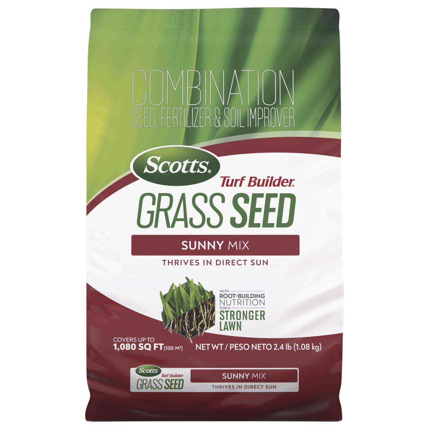 Scotts Turf Builder Mixed Full Sun Fertilizer/Seed/Soil Improver 2.4 lb ...