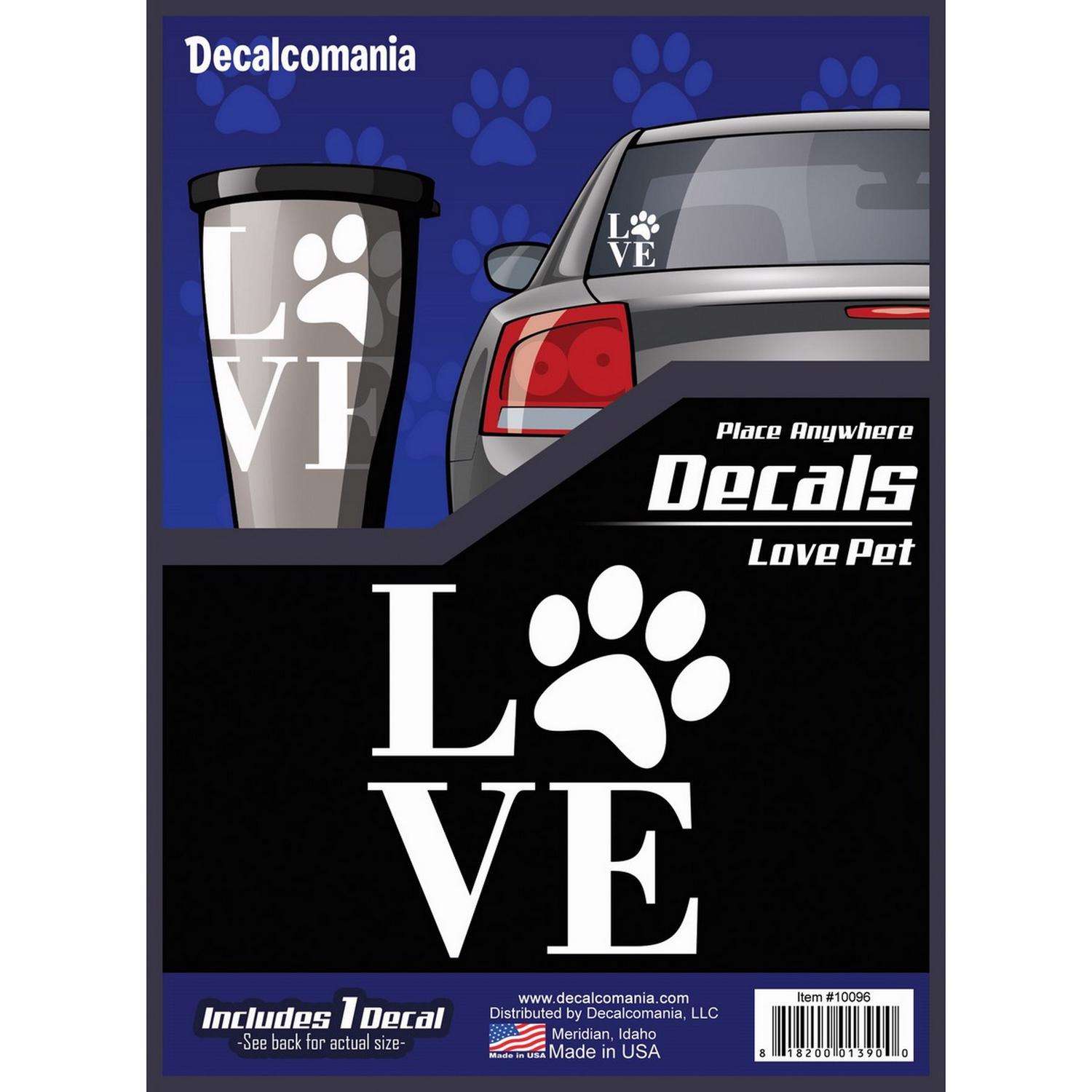 Decalcomania Love w/Paw Print Car Sticker Vinyl 1 pk - Ace Hardware