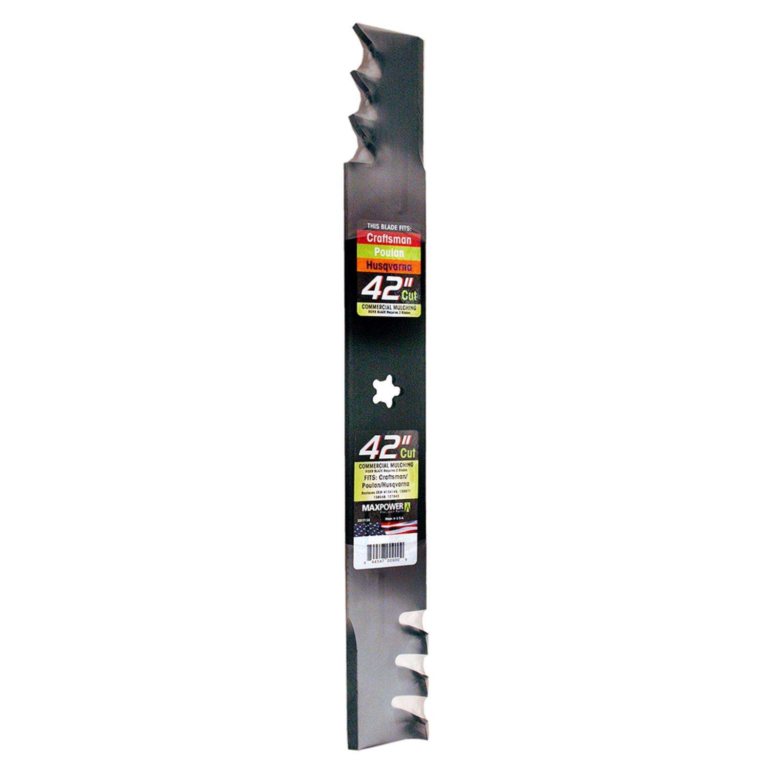 MaxPower 42 in. Mulching Mower Blade For Riding Mowers 1 pk - Ace Hardware