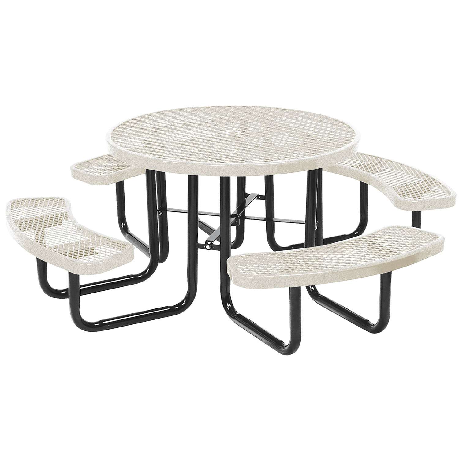 Leisure Craft Metal Sand 46 in. Round Picnic Table - Ace Hardware