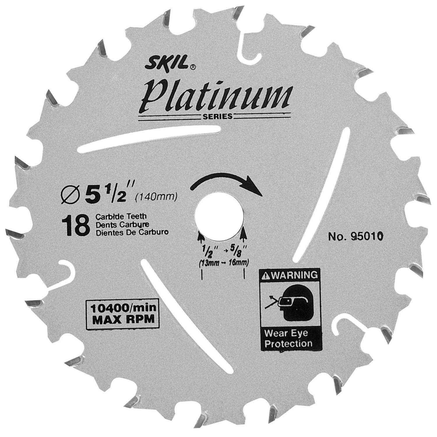 SKIL 5-1/2 in. D X 5/8 in. Platinum Series Carbide Circular Saw Blade ...