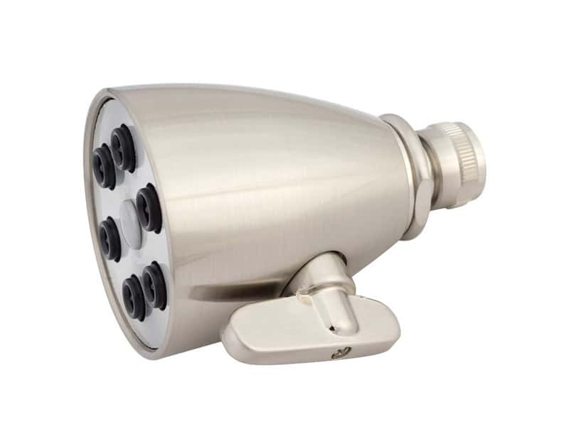 Whedon Flow Pro Brushed Nickel Brass adjustable settings Showerhead 2.5 ...
