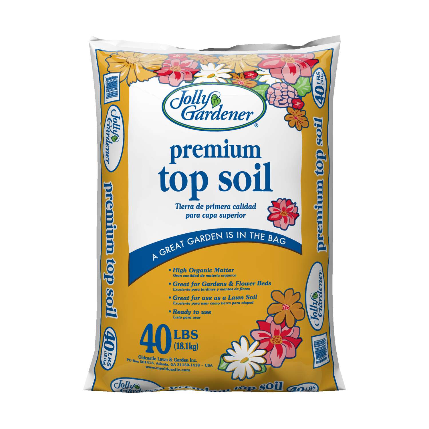 Jolly Gardener Premium Organic Flower and Vegetable Top Soil 40 lb ...